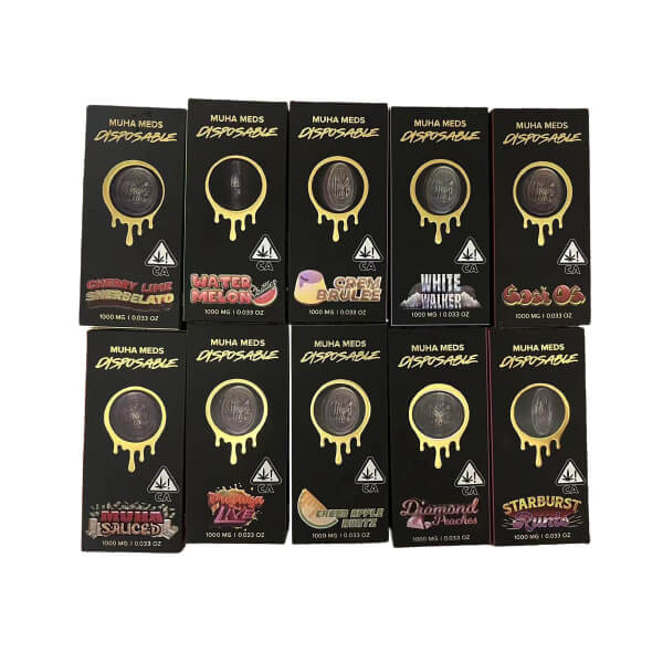 Muha Meds 1000mg Disposable Top Rated Delta 8 Brands CBD Vape Pod Sale