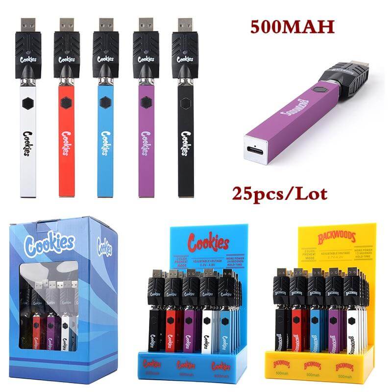 Backwoods Pen Preheat Vape Batteries 500mAh CBD Carts Battery